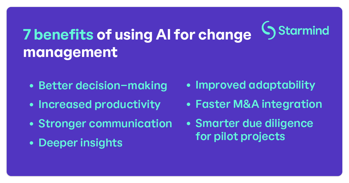 AI for change management in the enterprise